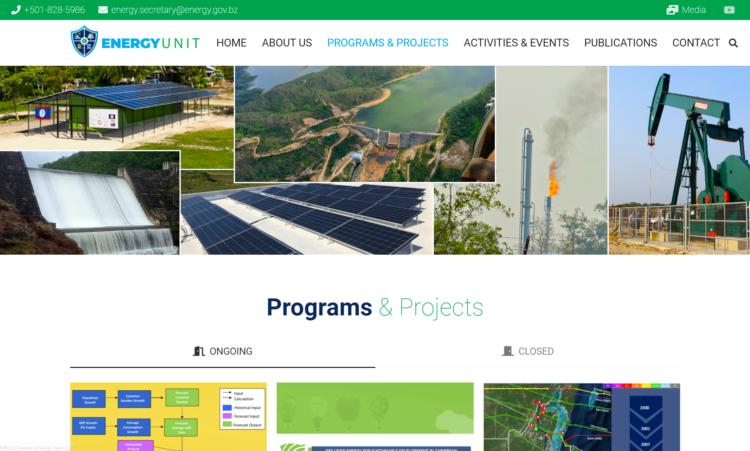 Energy Unit Launches New Website – Government of Belize Press Office